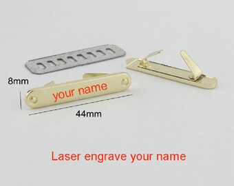 2 Custom Purse Bag Label,52mm X20mm Silver Blank Rectangle Tags With ...