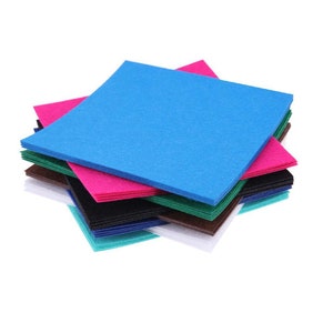 40 Pcs Wool Felt Sheets - Square Felt Supplier, Felt Shop - Thick Felt ...