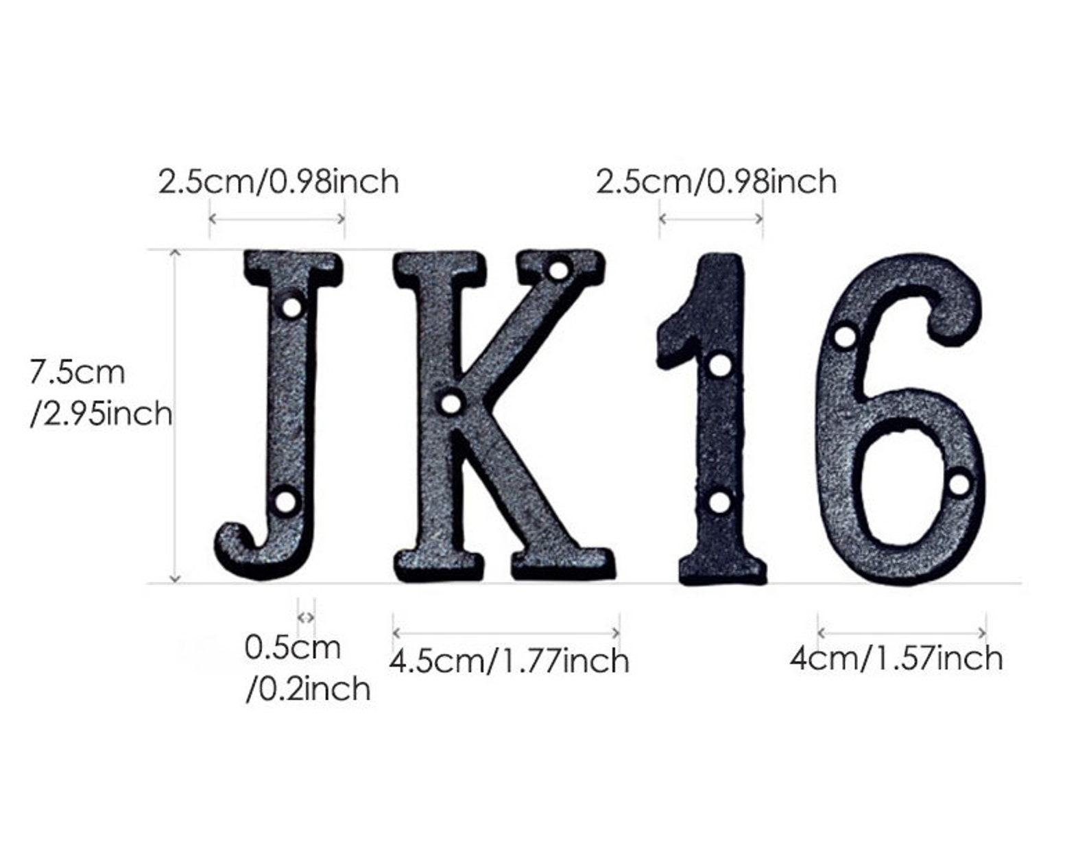 Black Metal Letters Modern House Numbers Metal Numbers - Etsy