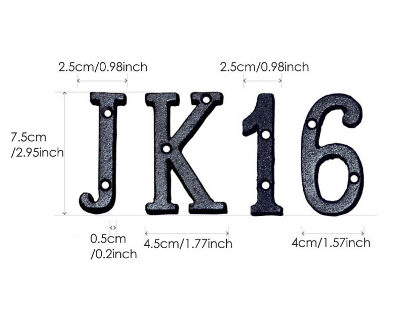 Black Metal Letters Modern House Numbers Metal Numbers - Etsy