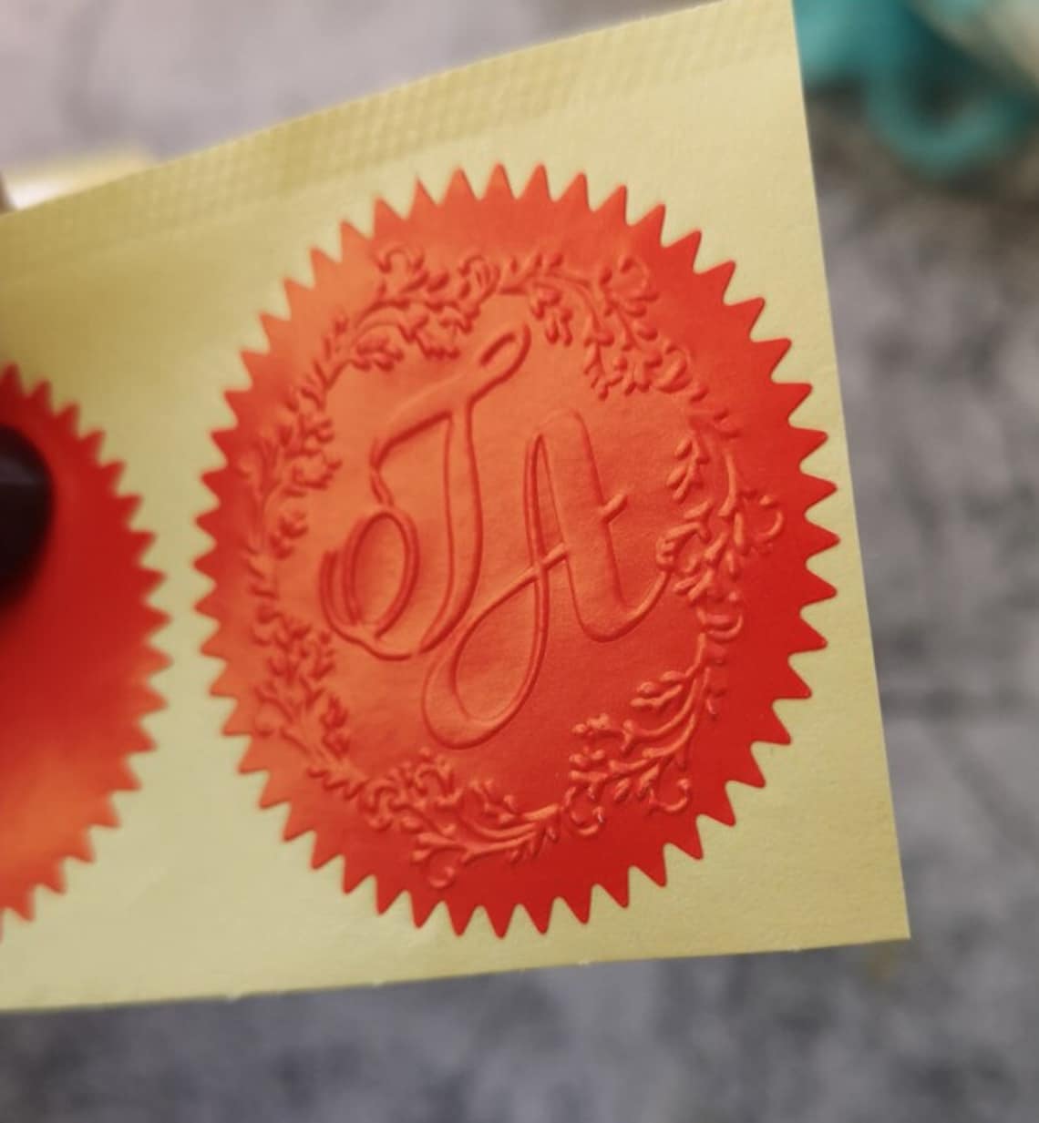 Embossing Adhesive Foil Seals Metallic Silver Gold Red Kraft | Etsy