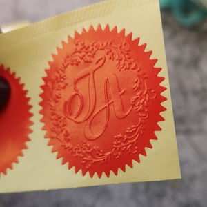 Embossing Adhesive Foil Seals - Metallic Silver Gold Red Kraft ...