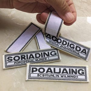 1000 Pcs Custom Self Adhesive Clothing Labels - Personalized Text Logo ...