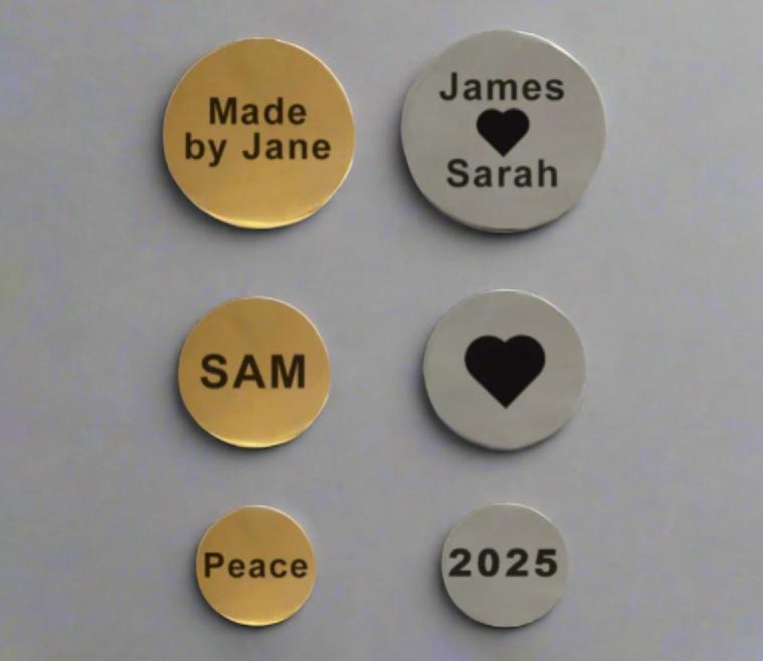 30 Custom Charm, Gold Silver Personalized Charm, Logo Charm Beads ...