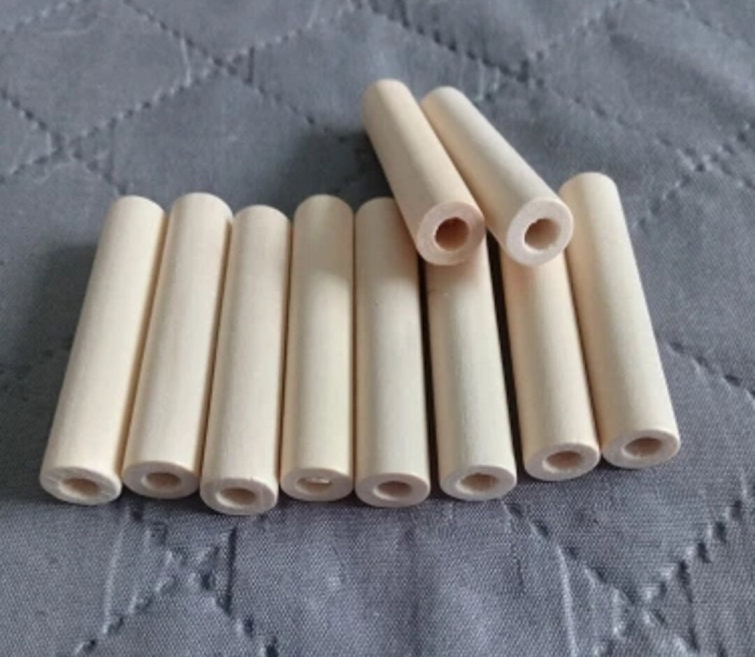 Unfinished Wood Tube Bead, Wooden Tube Beads, Long Unfinished Wooden ...