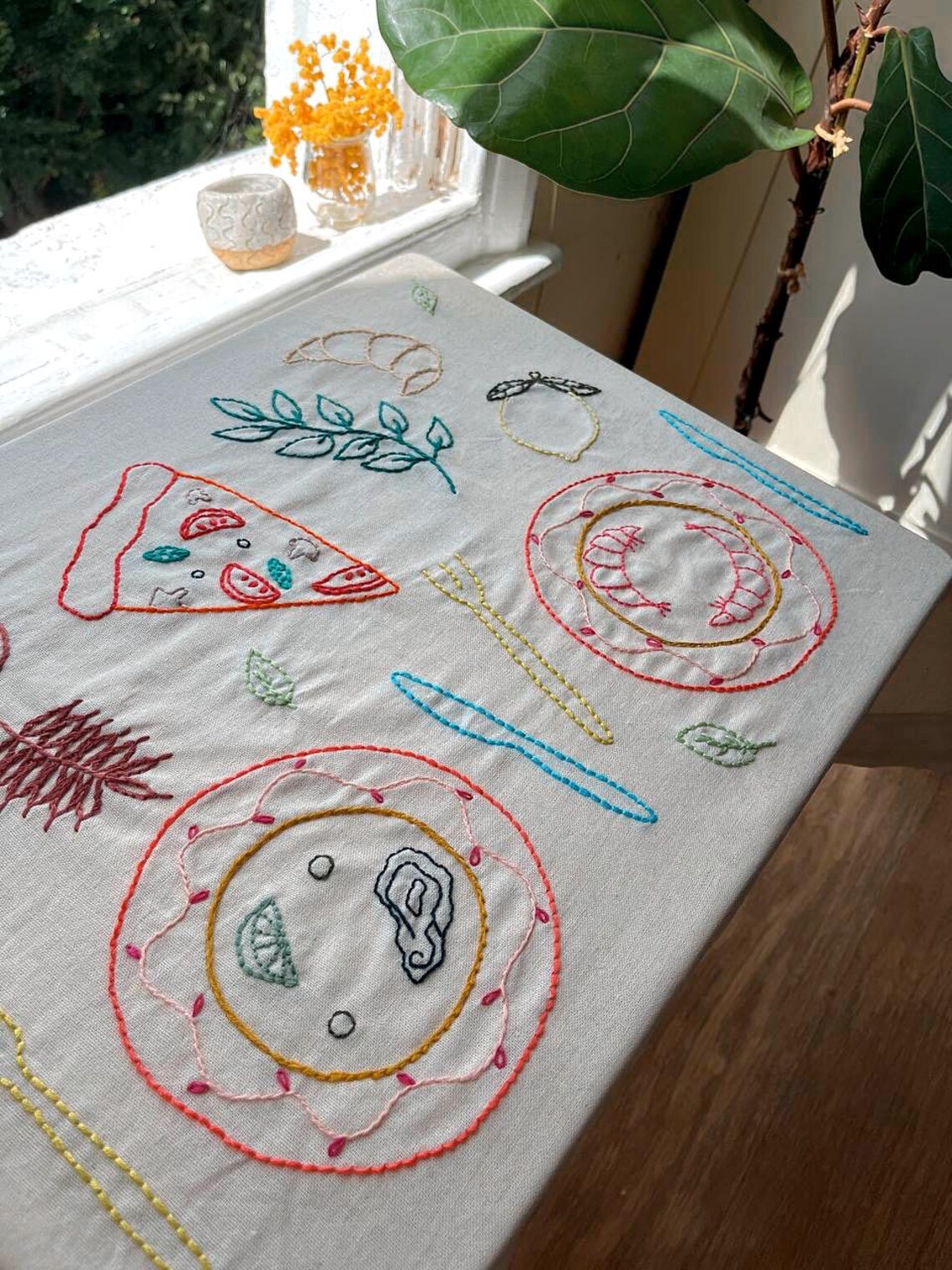 Custom Embroidered Tablecloth – Handmade Dining Linen, Personalized ...