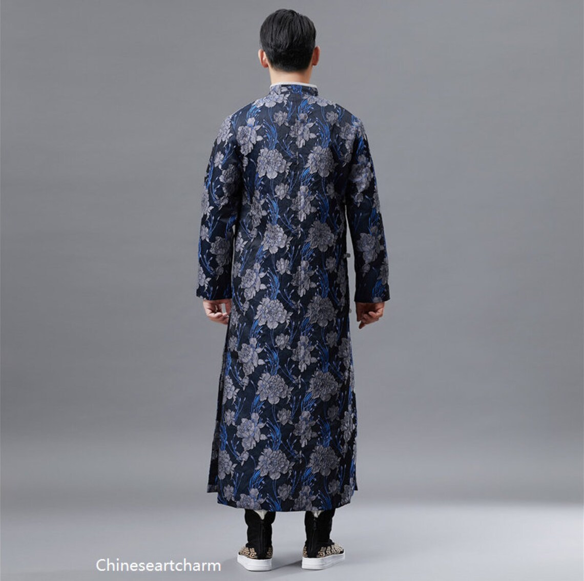 Traditional Chinese Men's Robes. Vintage Embroidered Linen - Etsy