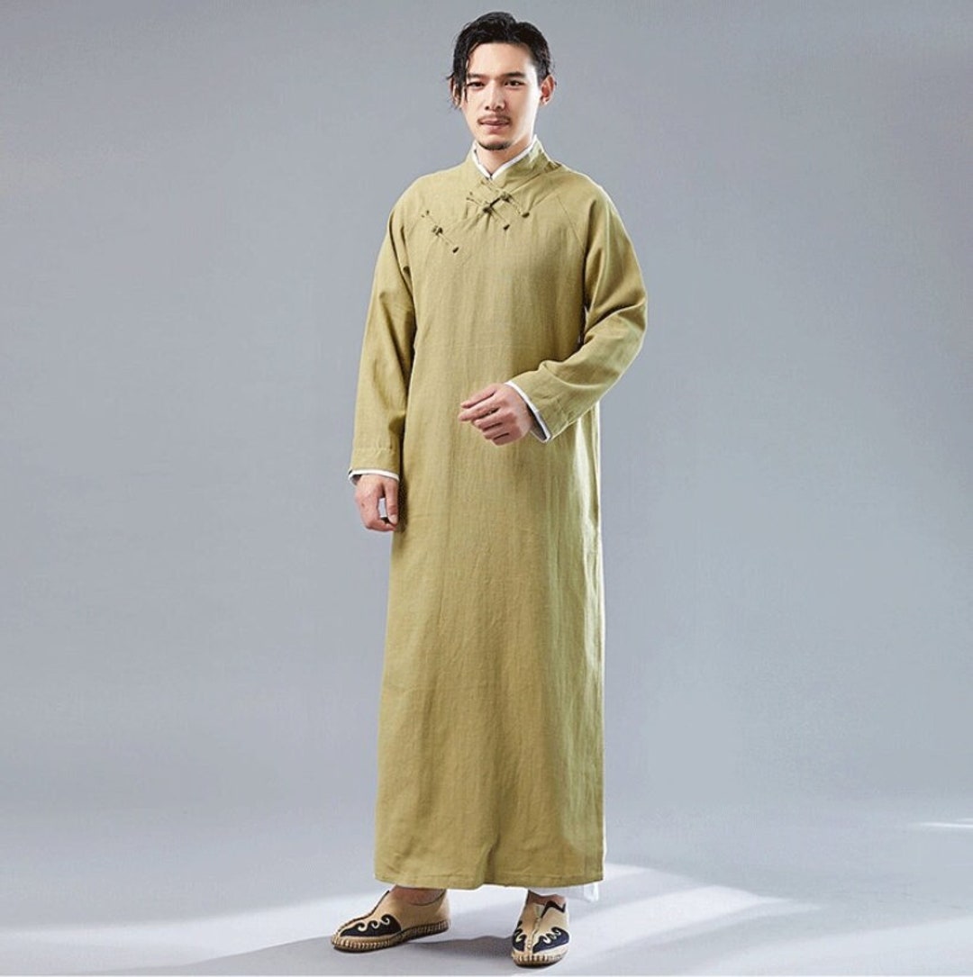 Traditional Chinese Robe Chinese Kung Fu Gown Minimalist - Etsy