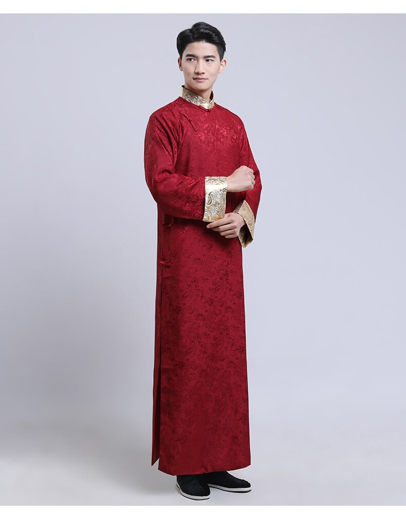 Traditional Chinese Men's Cheongsam. Vintage Kungfu Robe. - Etsy