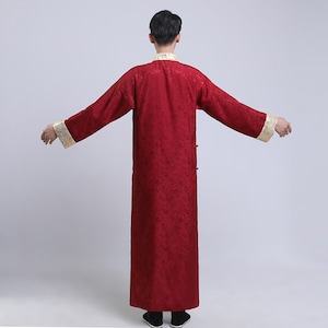 Traditional Chinese Men's Cheongsam. Vintage Kungfu Robe. Chinese ...