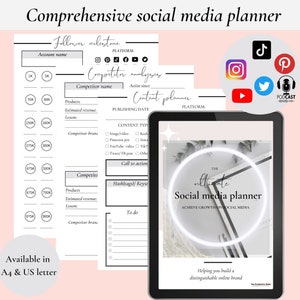 Printable Content Planner for Business, Social Media Creator Calendar ...