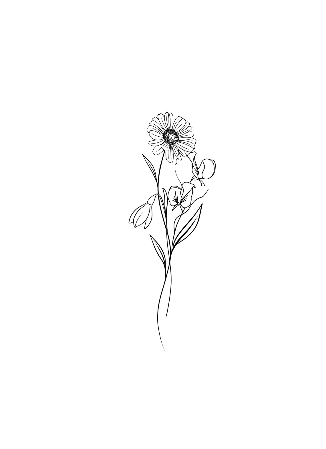 Digital Birth Flower Tattoo Design Upto 10 Flowers - Etsy