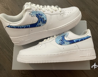 Waves Custom Nike Air Force 1 Sneakers - Etsy