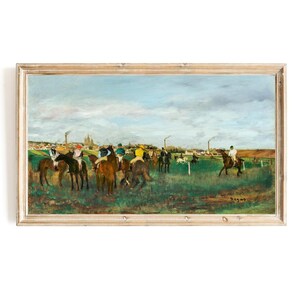 Samsung Frame TV Art | Edgar Degas | Vintage Horse and Jockey Art for ...