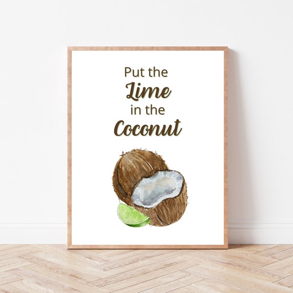 Coconut Print - Etsy