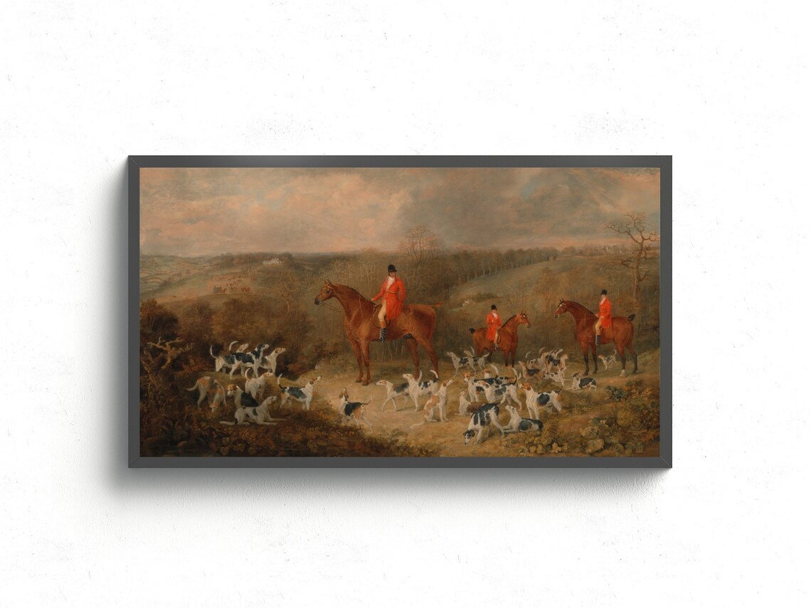 Lord Glamis and His Staghounds Samsung Frame TV Art, Vintage Fox ...