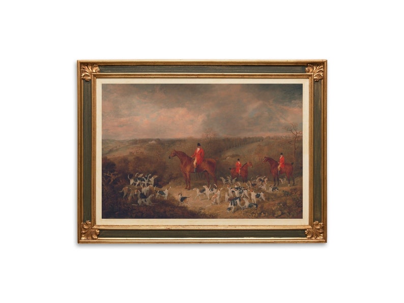 Lord Glamis and His Staghounds by Dean Wolstenholme Printable | Antique ...