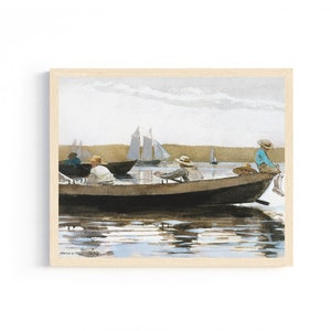 Winslow Homer - Boys in a Dory Printable | Vintage Watercolor Row Boat ...