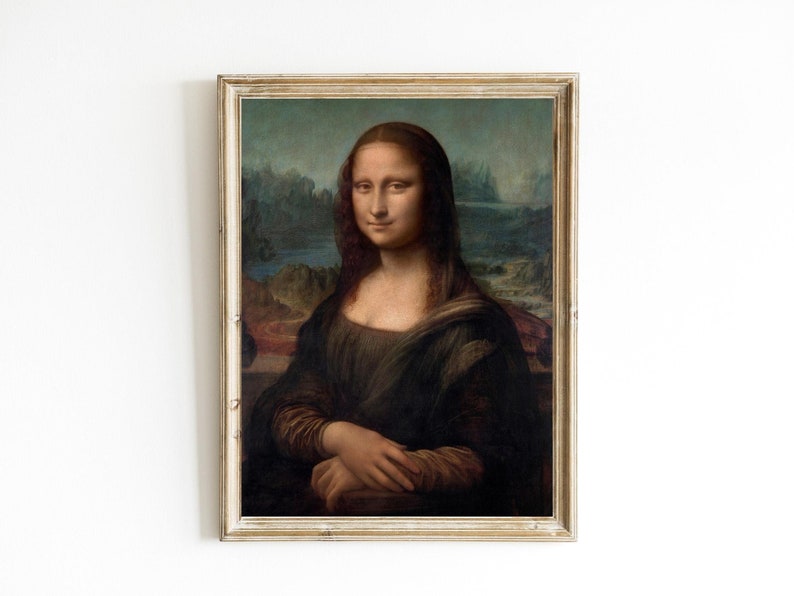 Leonardo Da Vinci - Portrait of Mona Lisa Del Giocondo Printable ...