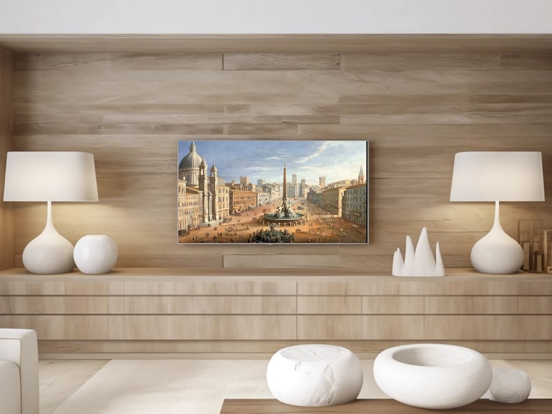 View of the Piazza Navona, Rome Samsung Frame TV, Rome Italy Frame TV ...