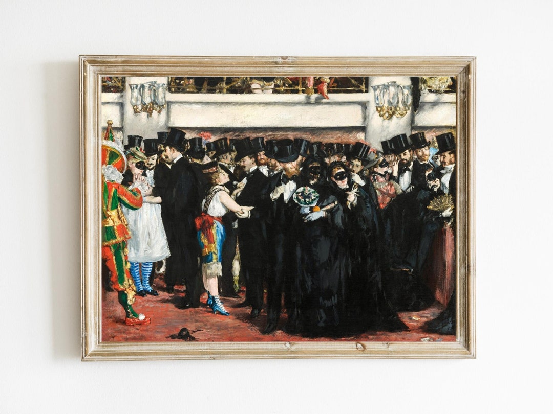 Edouard Manet - Masked Ball at the Opera Printable | Paris Opera House ...