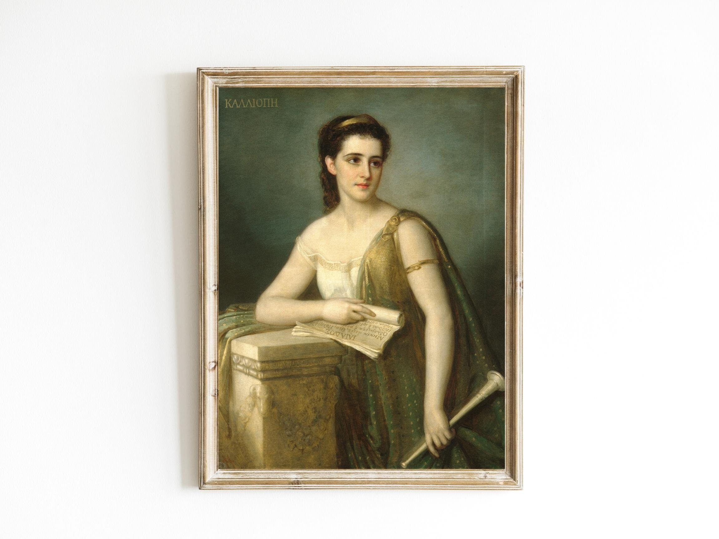 Calliope by Joseph Fagnani Printable | Nine Muses | Greek Muse Painting ...