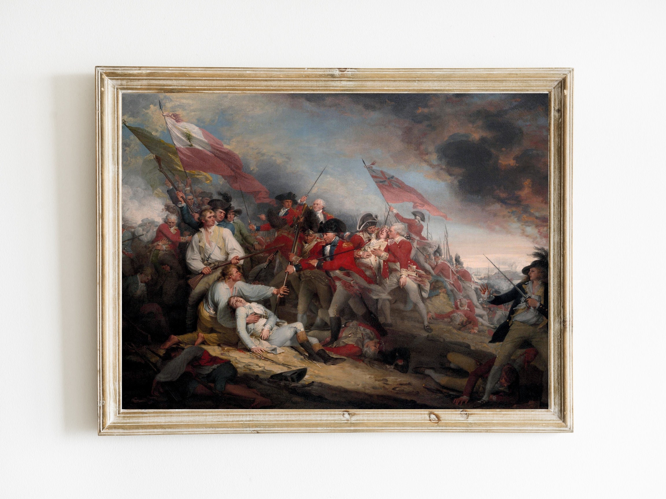 The Battle of Bunker Hill by John Trumbull Printable | Vintage American ...