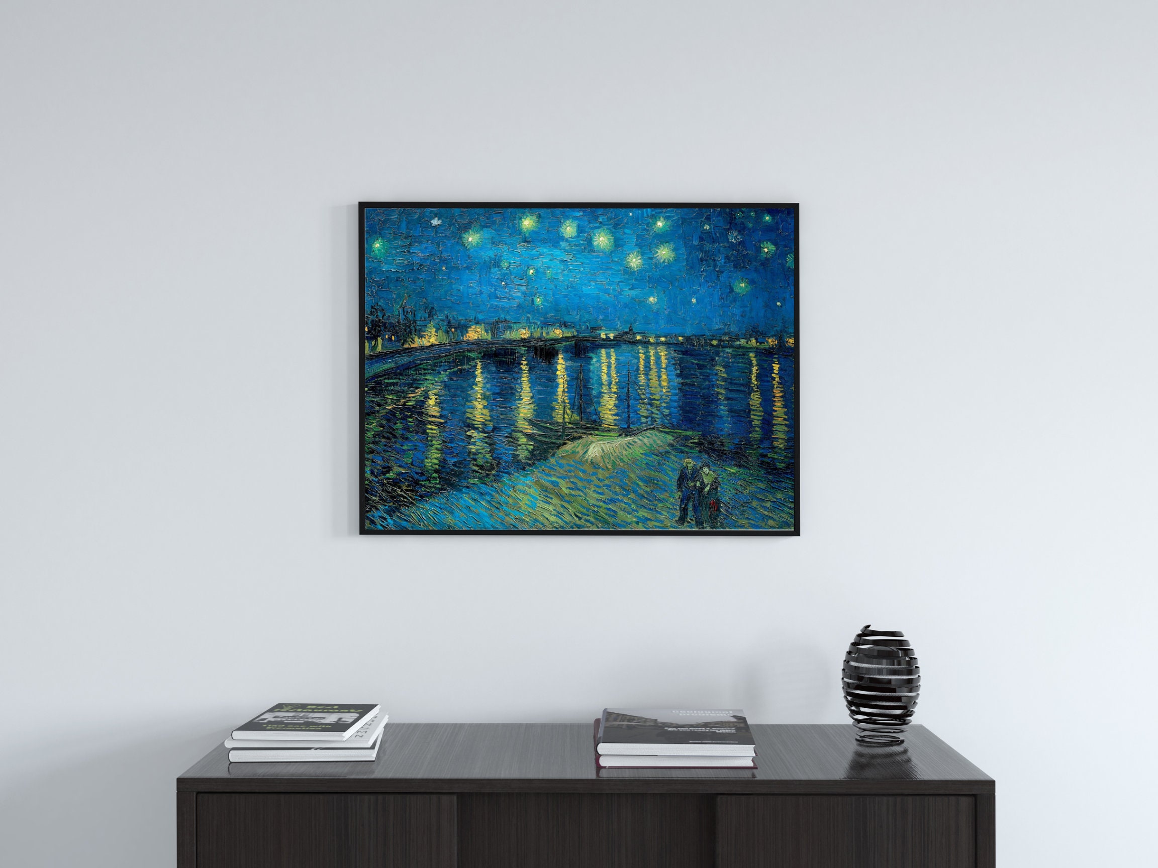Starry Night Over the Rhone by Vincent Van Gogh Printable - Etsy