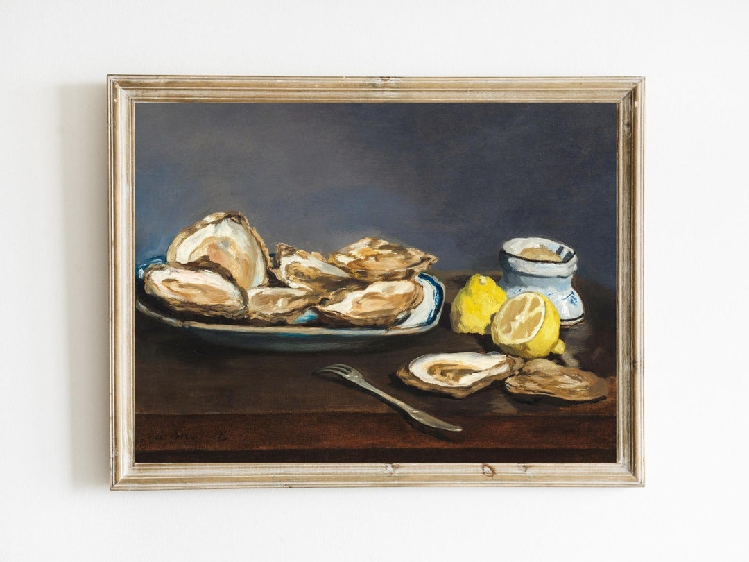 Edouard Manet - Oysters & Lemon Printable | Dark Academia Decor ...