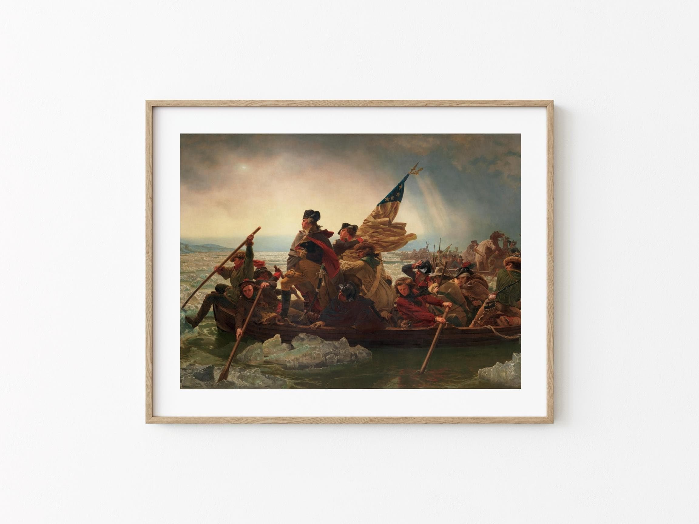 Emanuel Leutze Washington Crossing the Delaware Printable American ...