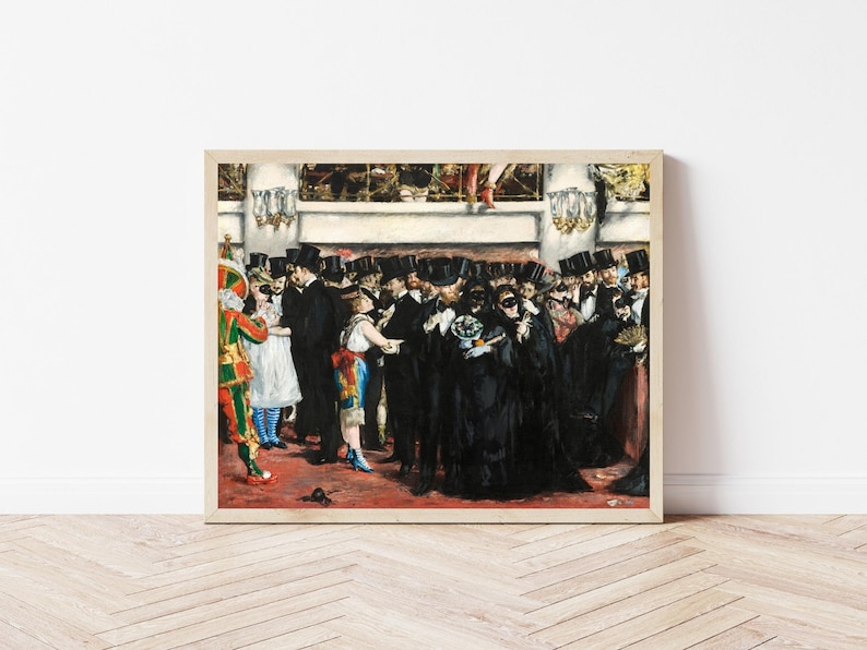 Edouard Manet - Masked Ball at the Opera Printable | Paris Opera House ...