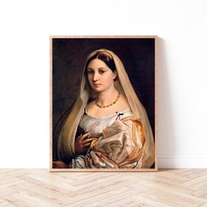 Woman With a Veil (la Donna Velata) by Raphael Printable | 16th Century ...