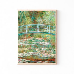 Claude Monet - Bridge Over a Pond of Water Lilies Printable | Vintage ...