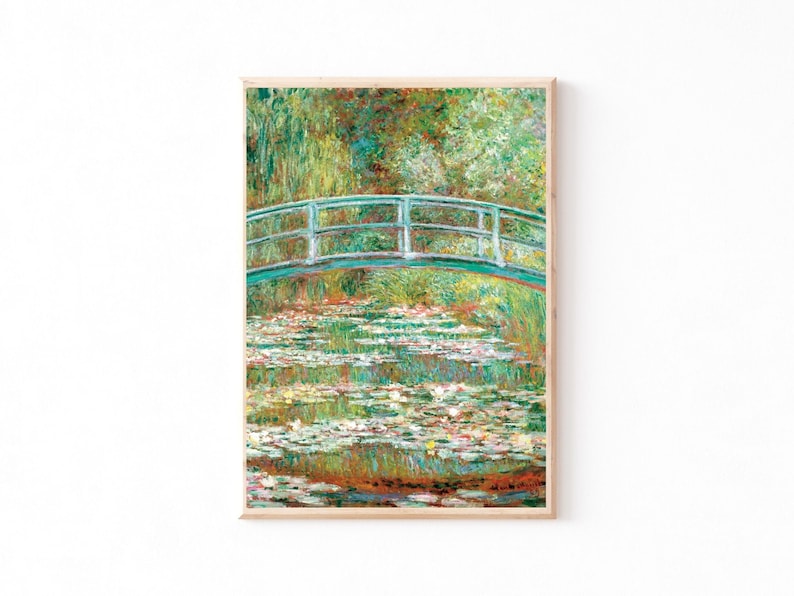 Claude Monet - Bridge Over a Pond of Water Lilies Printable | Vintage ...
