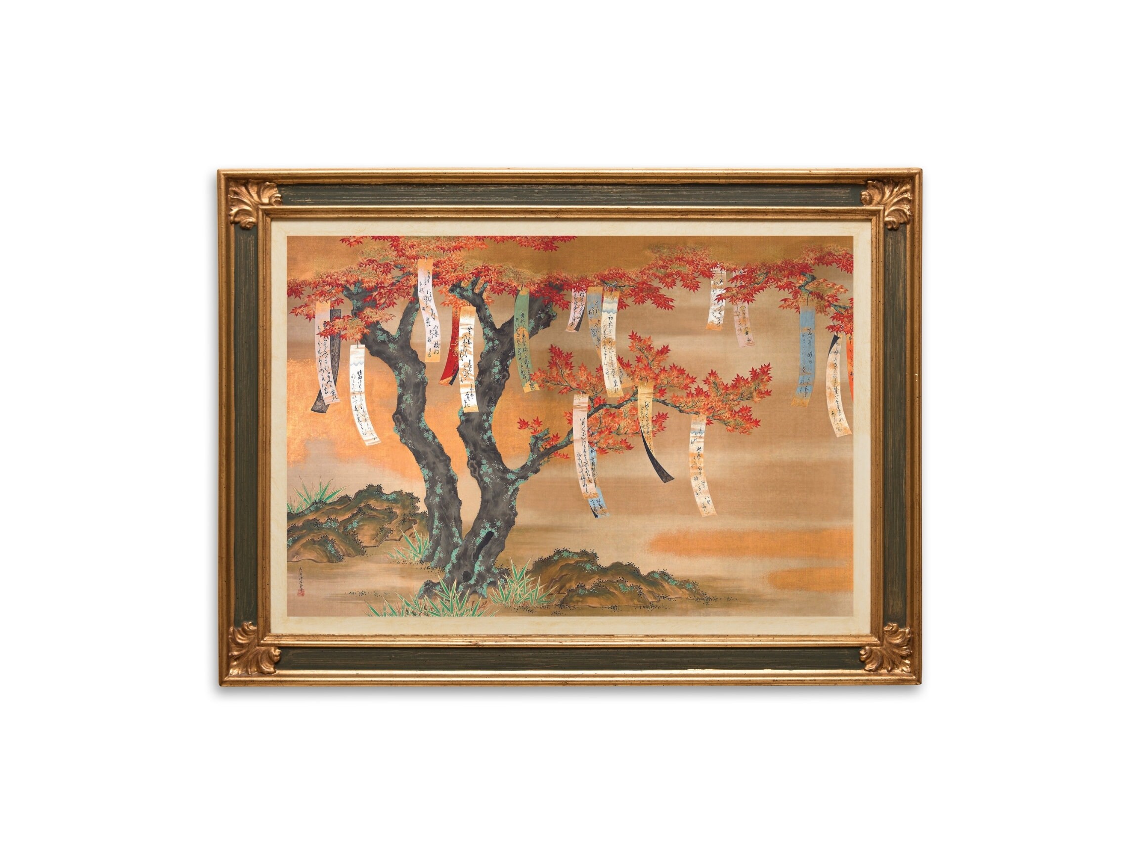 Japanese Autumn Maples With Poem Slips by Tosa Mitsuoki Printable ...