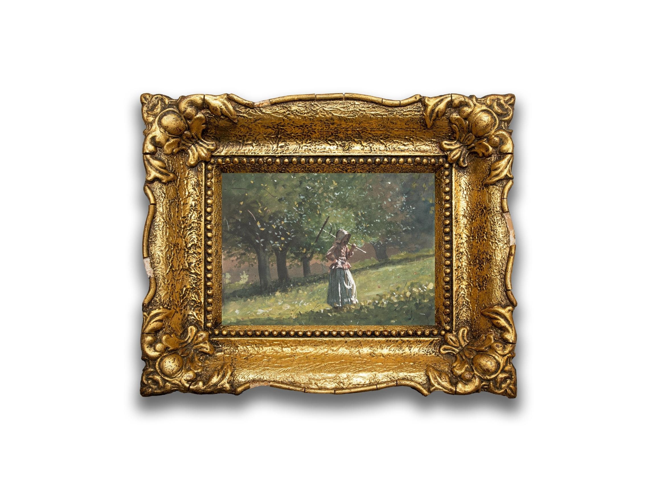 Winslow Homer Girl With Hay Rake Printable 19th Century Fine Art Print ...