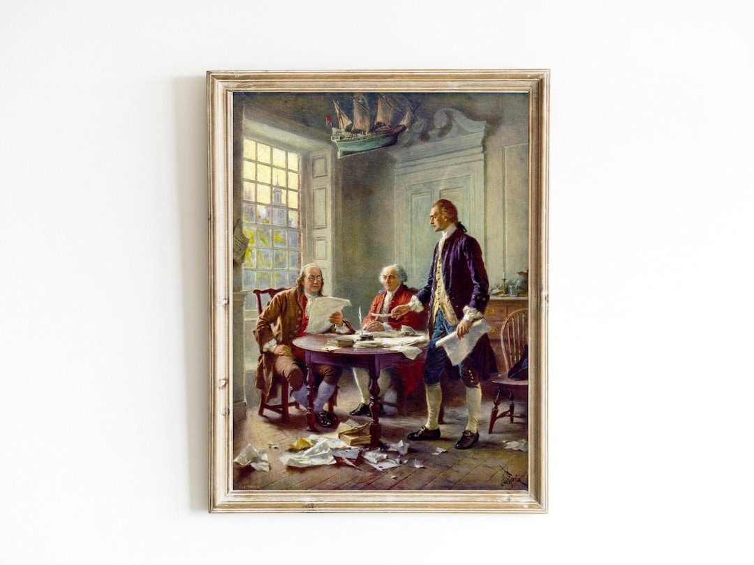 Writing the Declaration of Independence Printable, Vintage American ...