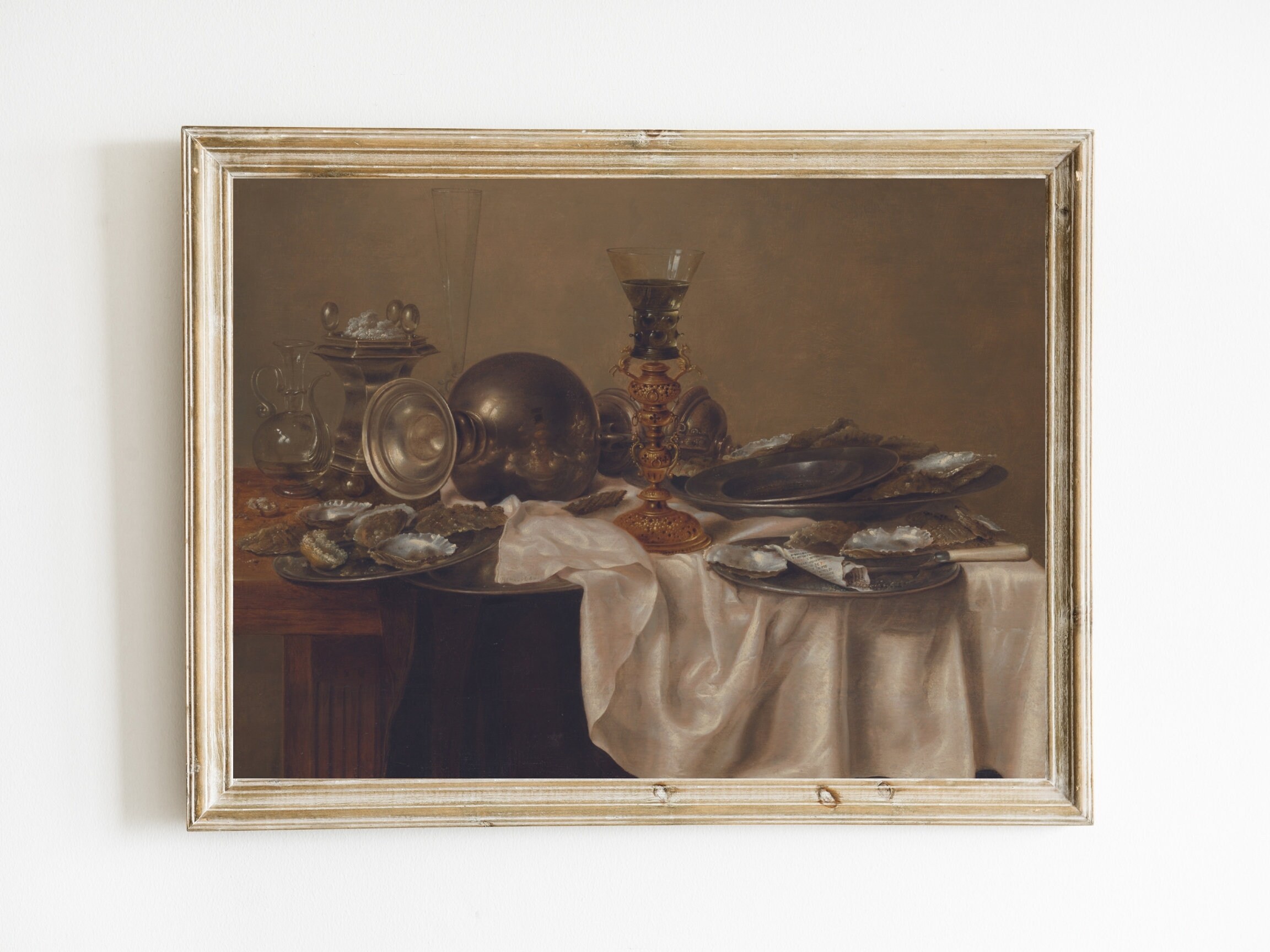 Breakfast Still Life by Willem Claesz Heda Printable, Rustic Moody ...