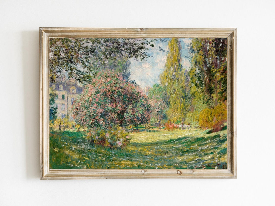 Claude Monet - the Parc Monceau Printable | French Country Landscape ...