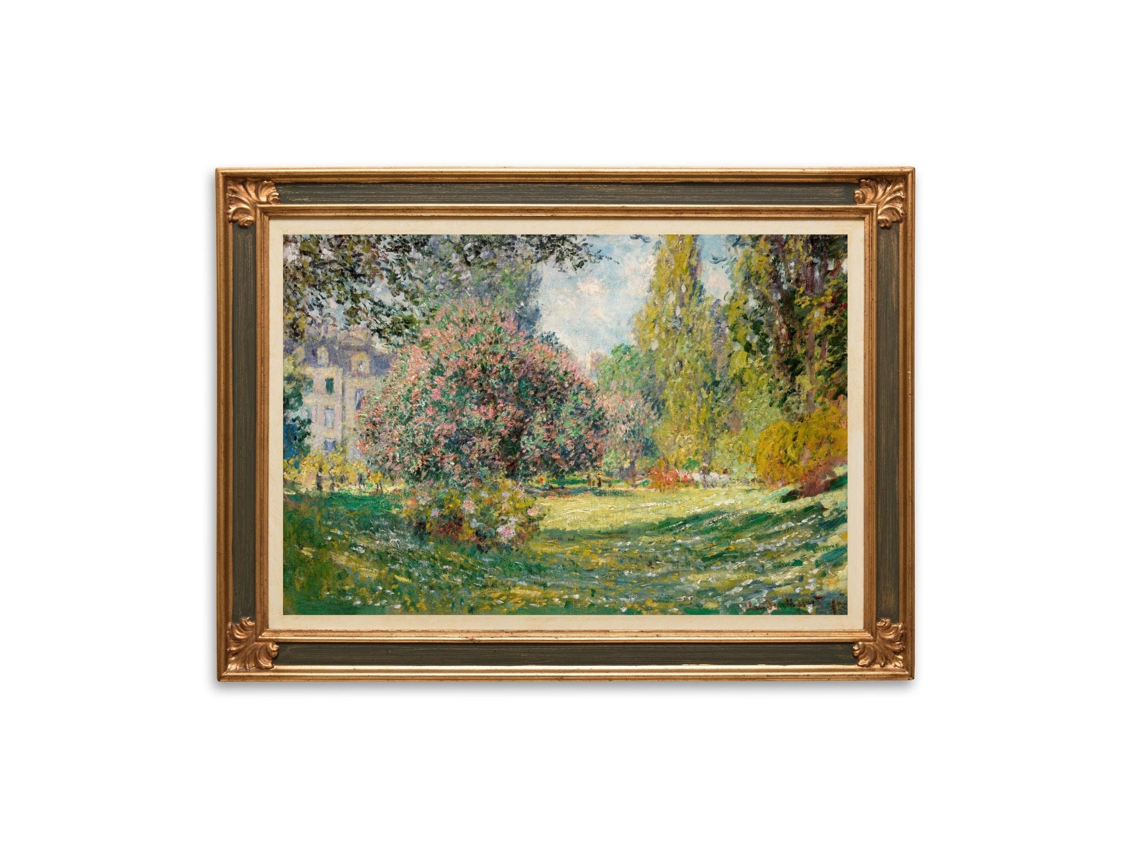 Claude Monet - the Parc Monceau Printable | French Country Landscape ...