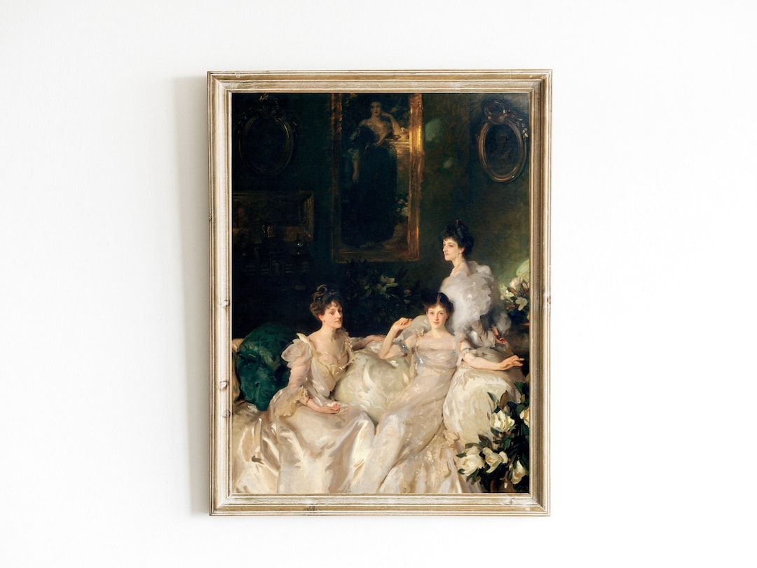 The Wyndham Sisters Lady Elcho Mrs. Adeane Mrs. Tennant by John Singer ...
