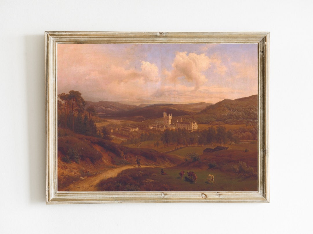 Balmoral Castle by August Becker Print, British Royalty, Queen Victoria ...