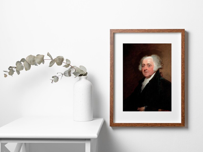 John Adams by Gilbert Stuart Printable US President Fine Art Print ...
