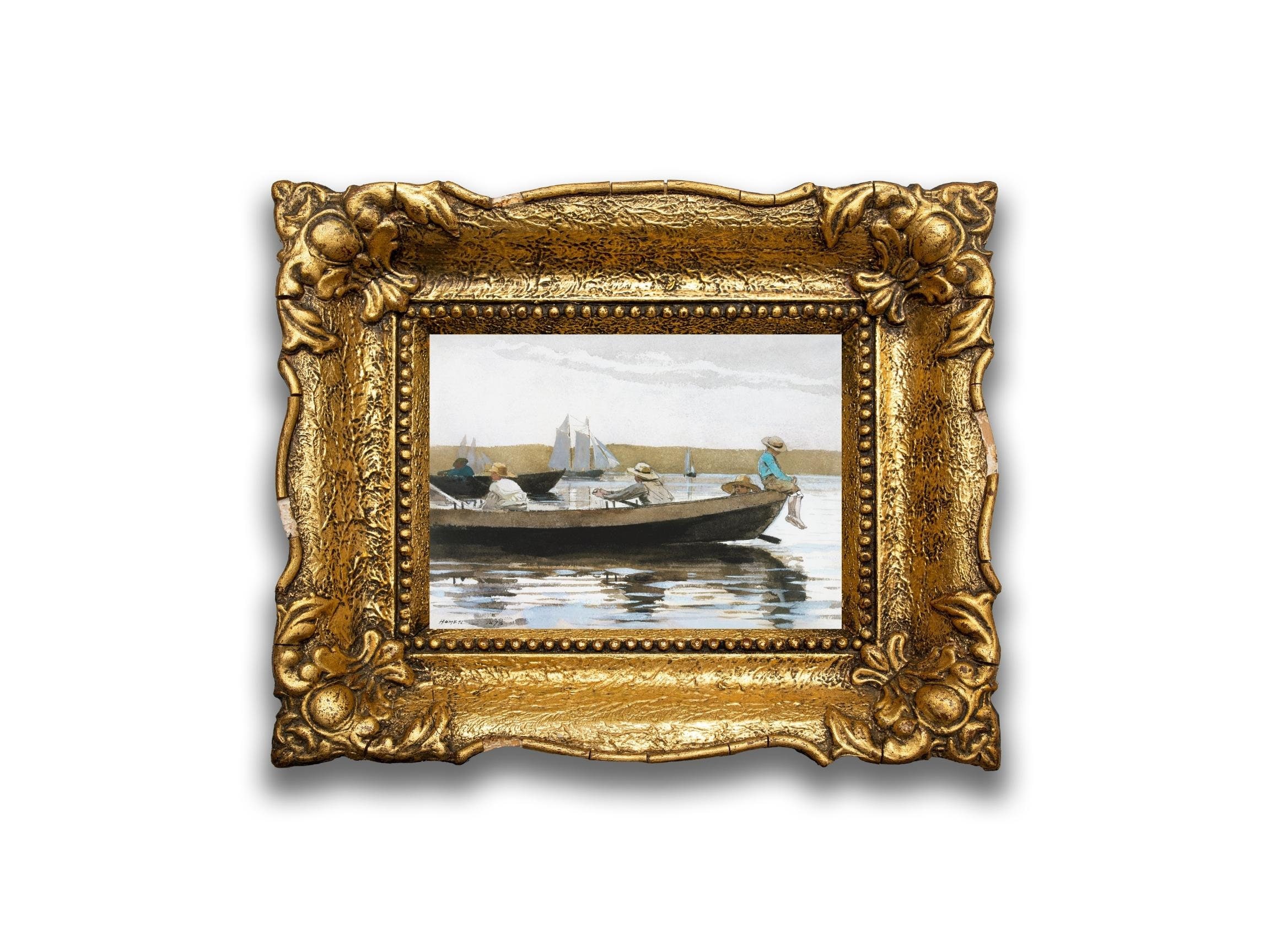 Winslow Homer - Boys in a Dory Printable | Vintage Watercolor Row Boat ...