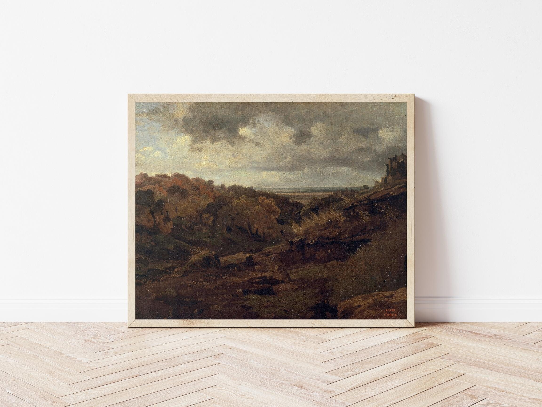 Jean-baptiste-camille Corot Italian Landscape Near Marino in Autumn ...