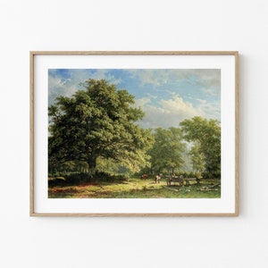 View in the Bentheim Forest by George Andries Roth Printable | Vintage ...