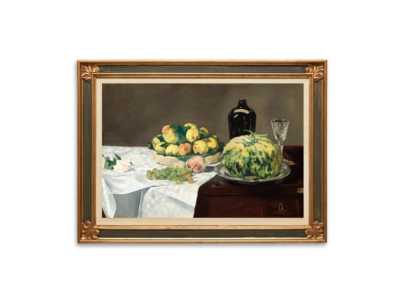 Edouard Manet Still Life With Melon and Peaches Printable - Etsy