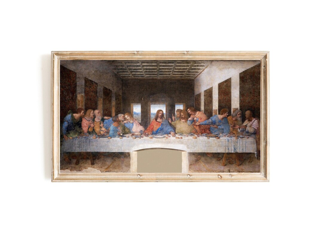 The Last Supper Frame TV Art, Catholic Art, Jesus, Christian TV Art ...