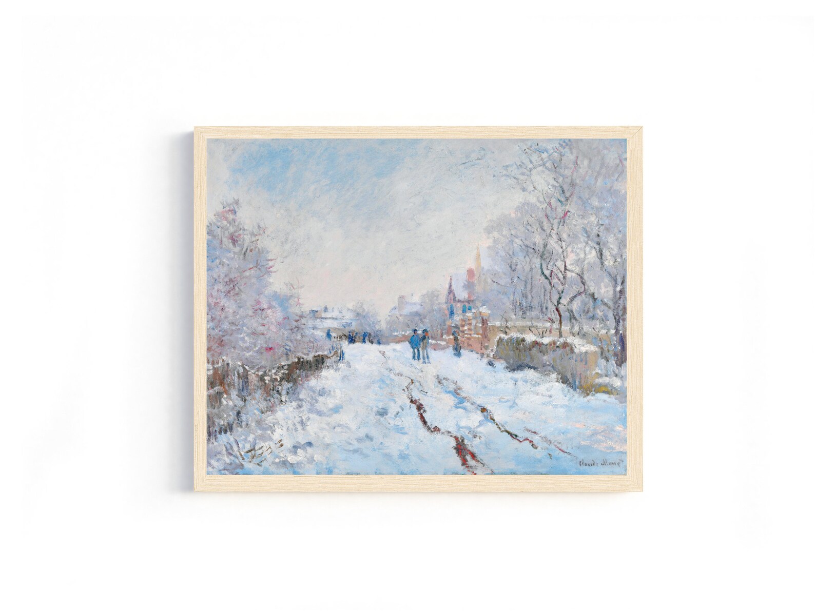 Claude Monet's Snow at Argenteuil Printable | Vintage Painting | Snowy ...