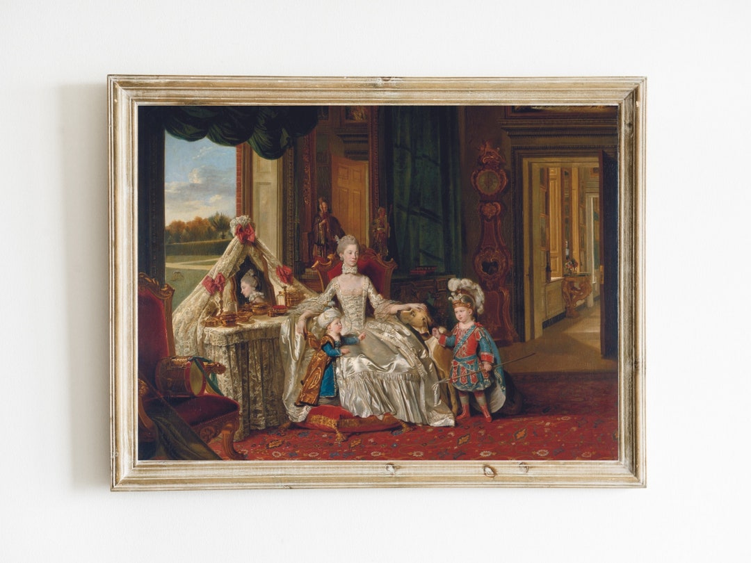 Queen Charlotte With Her Two Eldest Sons by Johan Joseph Zoffany ...